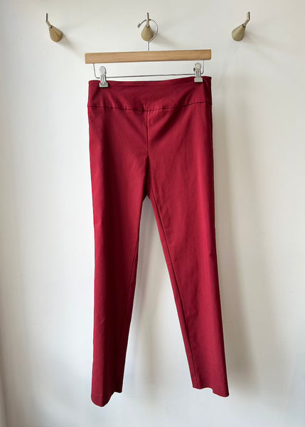 Elliott Lauren | Classic Pant Pull-On Ankle | Deep Red - The Phoenix