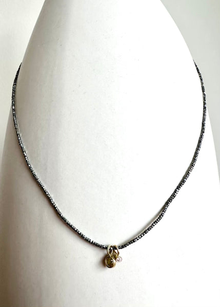 Monica Riley | Rosecut + Brilliant Cut Diamond Charm Necklace - The Phoenix