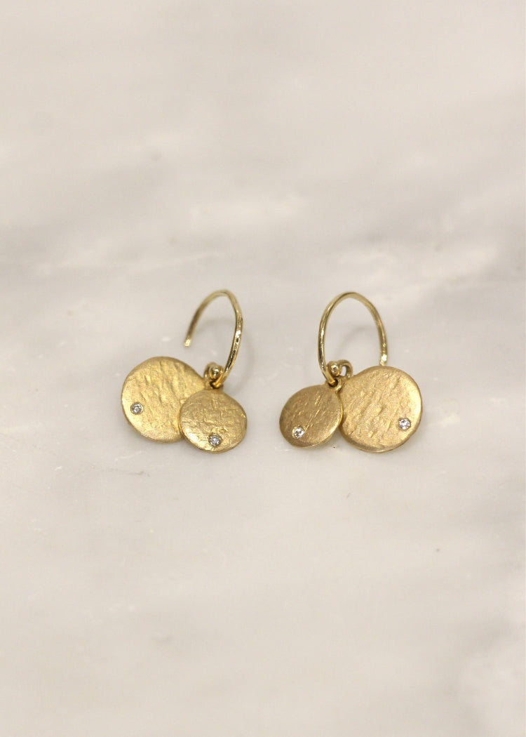 double disc earrings