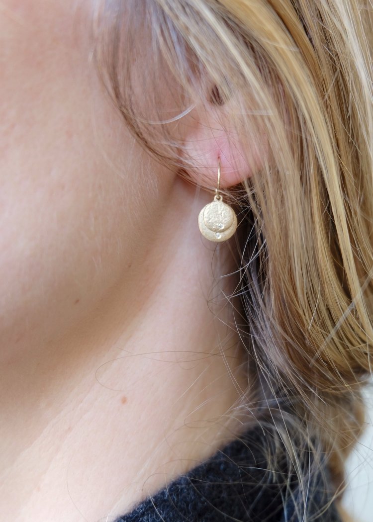 double disc earrings